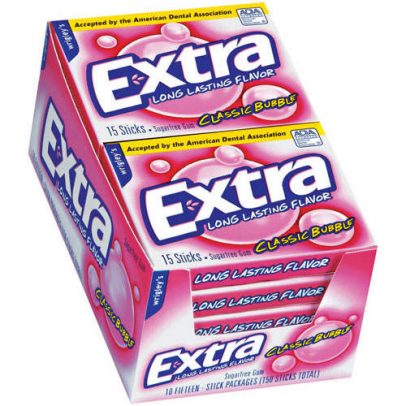 CHICLE EXTRA BUBBLE CLASIC x 10U